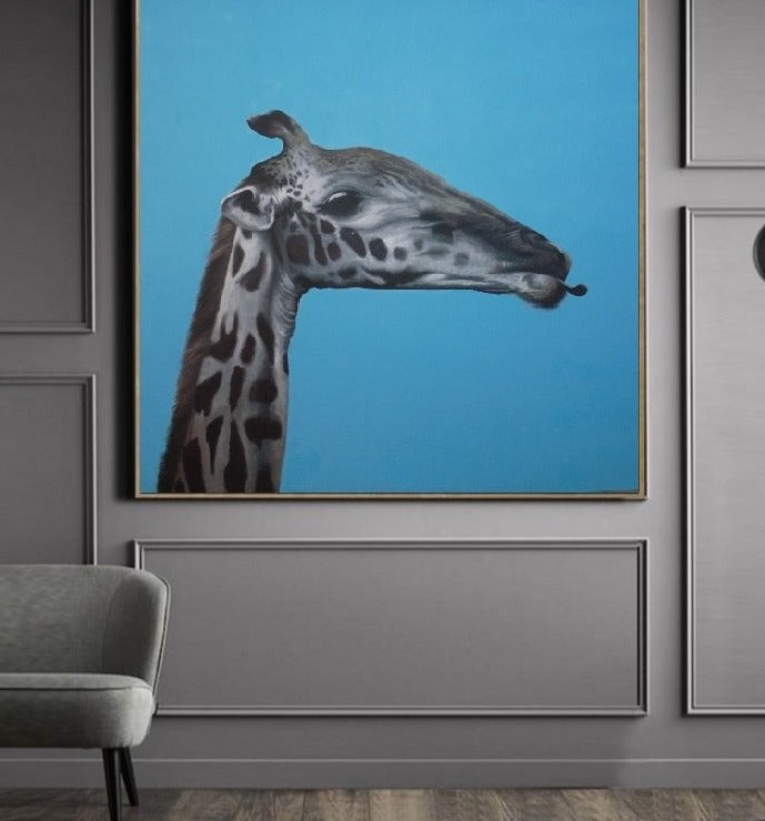 giraffe print wall