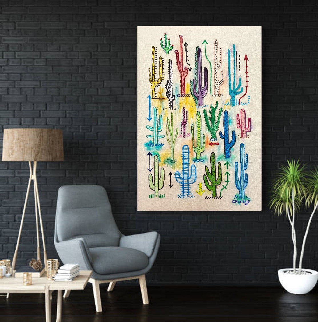 Common Desert Cactus of the Southwest Print! – David Grizzle Art